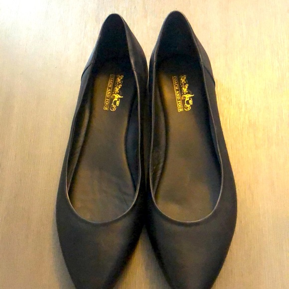 Coach and Four | Shoes | Coach And Four Black Leather Flats | Poshmark